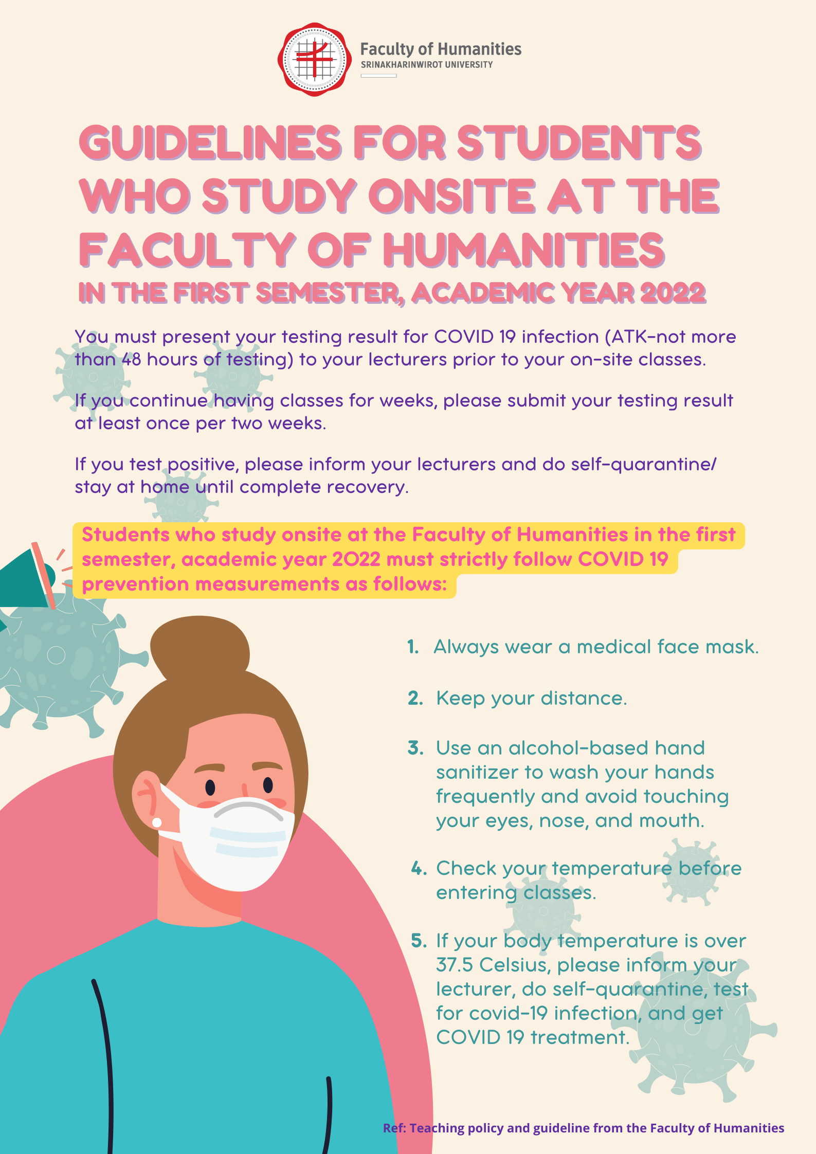 Guidelines for students who study onsite at the Faculty of Humanities ...