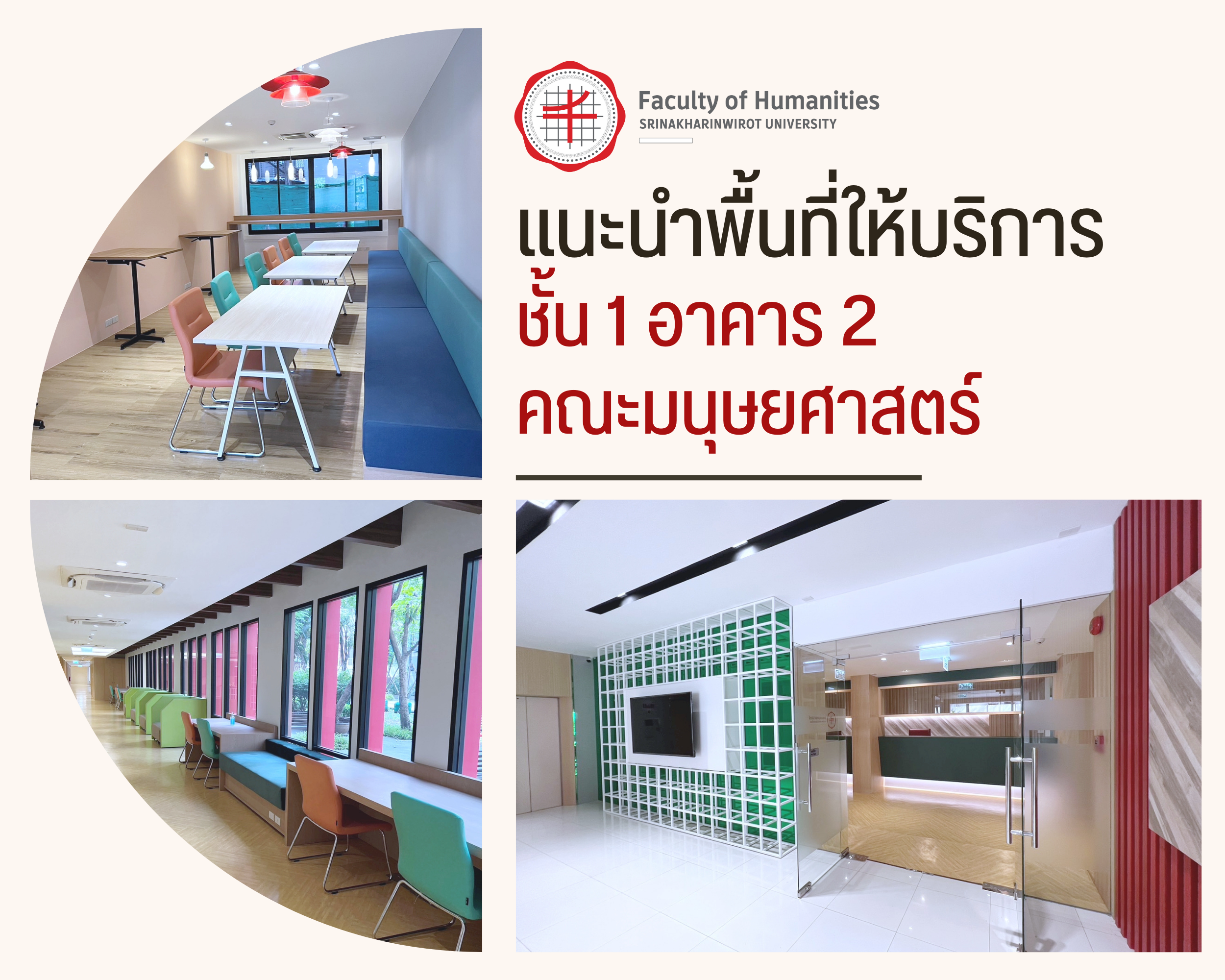 แนะนำพื้นที่ให้บริการสำหรับ คณาจารย์ บุคลากร นิสิต ณ อาคาร 2 ชั้น 1